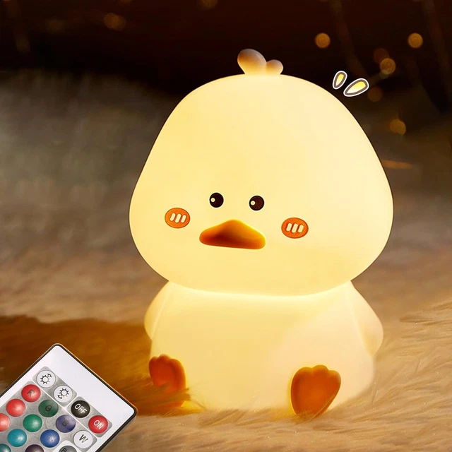 LED CUTE BEAN Duck Night Light With Touch Sensor Rechargeable Table ...