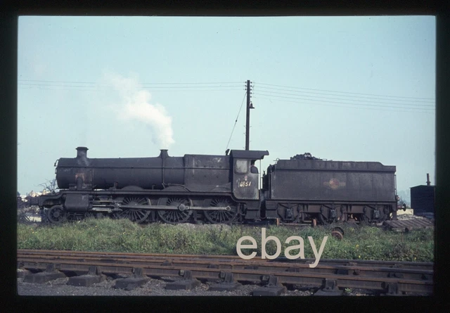ORIGINAL 35MM SLIDE - Hall class 6951 'Impney Hall' at Banbury shed c ...