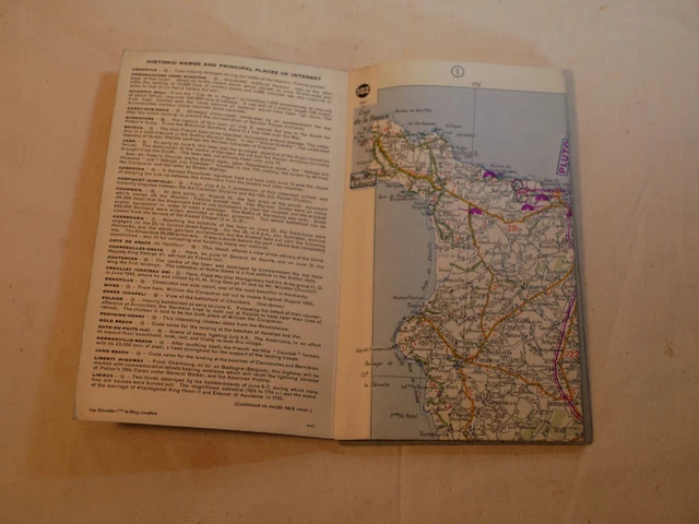CARTE MICHELIN NUMÉRO 102 de 1947 Battle of Normandy Bataille de ...