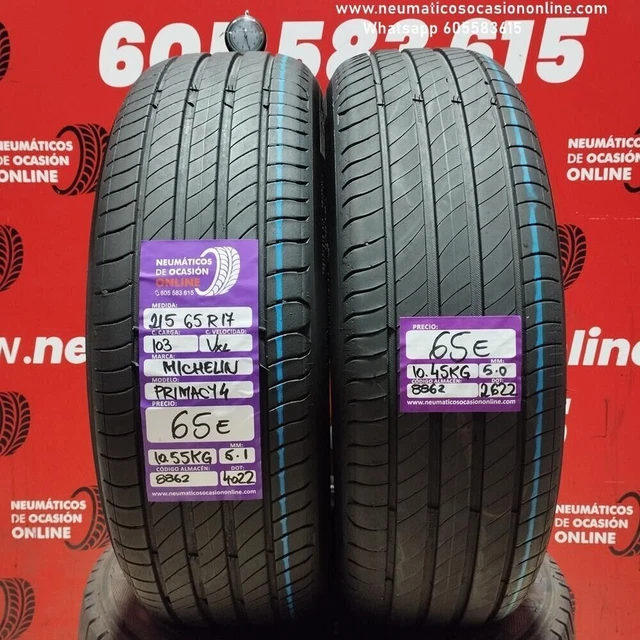 2 X 215 65 R17 103V XL Michelin Primacy 4 5,1/5,0 mm réf.8862 EUR 106 ...