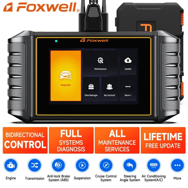 FOXWELL CAR BIDIRECTIONAL OBD2 Scanner Diagnostic Tool Key Program ECU ...