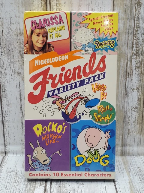 NICKELODEON FRIENDS VHS 1994 Variety Pack Ren Stimpy Rocko Doug Rugrats ...