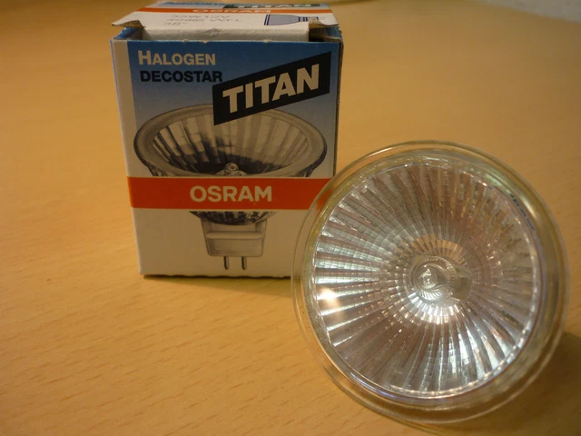 OSRAM DECOSTAR ALOGENA TITANIO 12V 35W WFL 38o 46865 4000 h GU5,3 ...