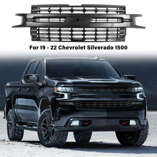 FRONT GRILLE REPLACE For Chevy Silverado 1500 2019-2021 Black 84493319 New $333.78 - PicClick CA