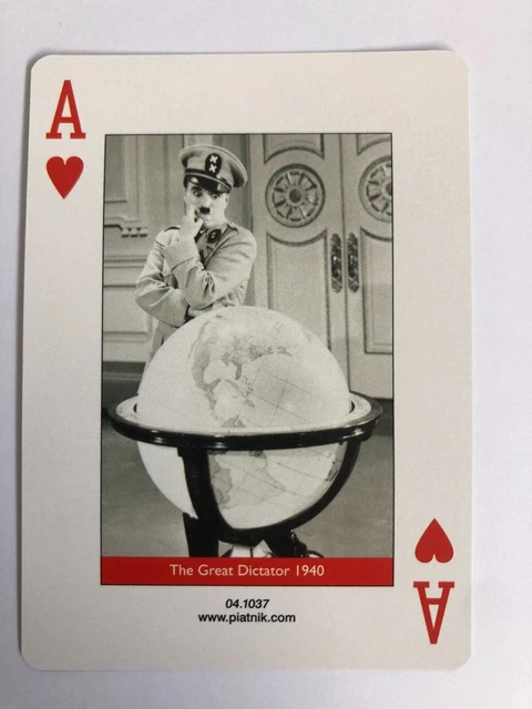 CHARLIE CHAPLIN COMIC Actor British Comedian Vintage Piatnik Swap ...