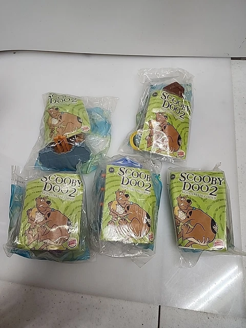 2003 BURGER KING Kids Meal Toys * SCOOBY DOO 2 * NEW Lot Of 5 Sealed No ...