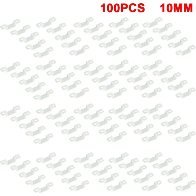 SUPPORTO STRISCE LED clip di fissaggio scaffali leggeri silicone bianco ...