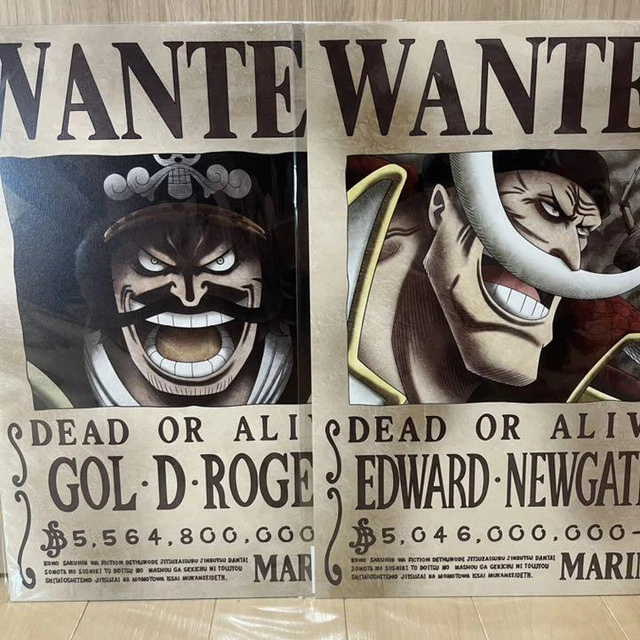 ONE PIECE OFFICIAL Wanted Poster EDWARD NEWGATE ＆ Gol D.Roger set ...