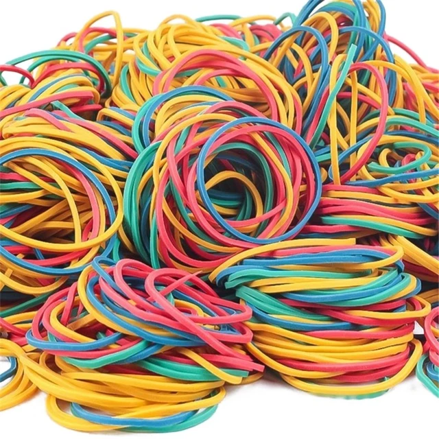 PACK OF 400 Multicolor Rubber Bands Assorted Sizes Home Office School ...