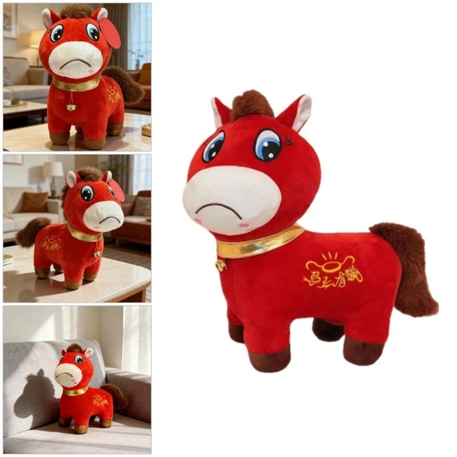 DOLL ANIMAL PLUSH Crying Horse Stuffed Toy Soft Home Car Dashboard ...
