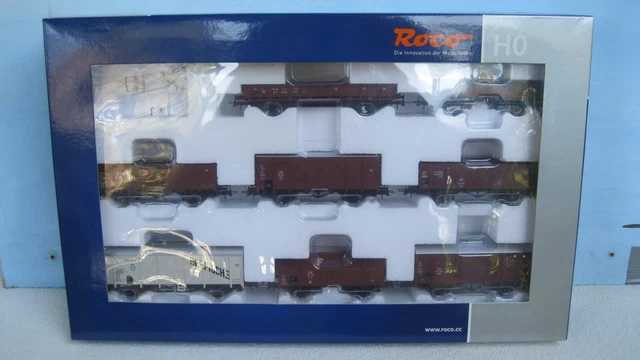 ROCO : &8-TLG.GÜTERWAGEN-SET der DB" # 44002,+ mit KKK+ *NEU-wertig In ...