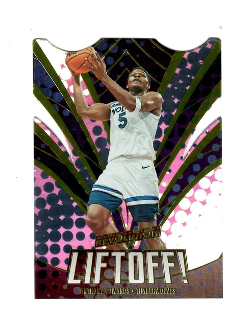 2023-24 PANINI REVOLUTION Anthony Edwards Liftoff! Lupi di legno ...