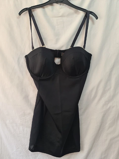 WOMEN FULL SLIP With Built In Underwire Bra & Tummy Control/ Body ...