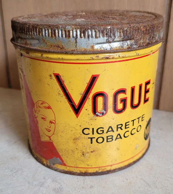 VOGUE MILD TOBACCO Tin / Can Imperial Tobacco Co Embossed lid Tabac à ...