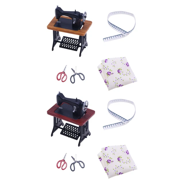 WOODEN DOLLHOUSE MINIATURE Sewing Machine Wooden Sewing Machine ...