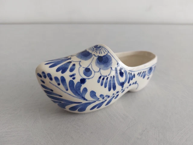 VINTAGE DELFT CLOG Blue & White Earthenware. 10x5x5cm £9.99 - PicClick UK