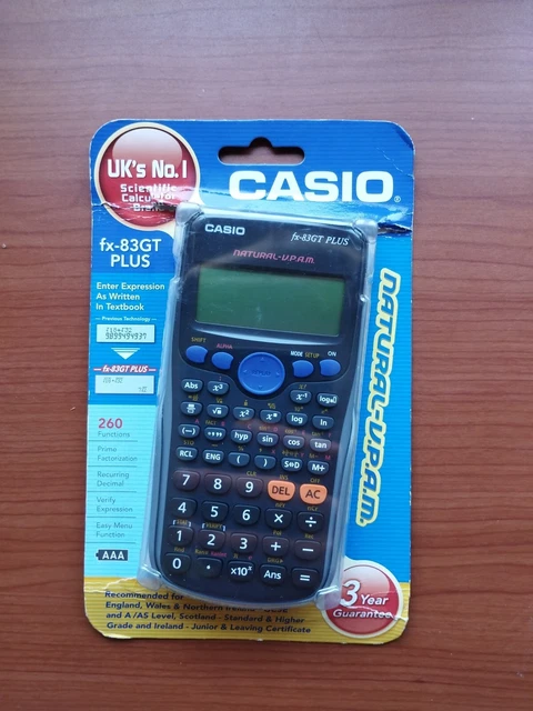 CASIO FX-83GT PLUS Scientific Calculator Black Factory Sealed New £32. ...