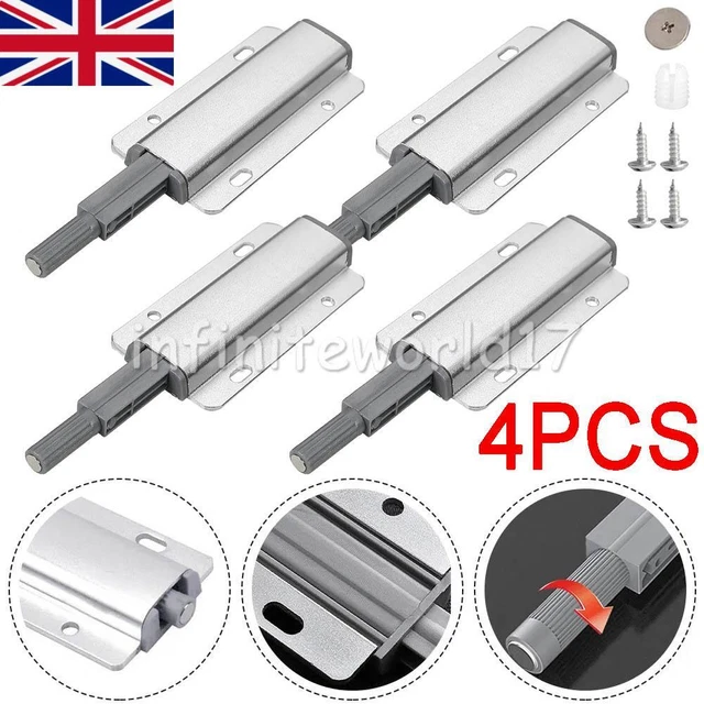 4X HEAVY DUTY Metal Push To Open Catch Cabinet Door Kitchen Wardrobe ...