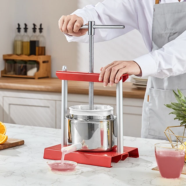 VEVOR PRESSOIR À Fruits Manuel Presse à Vin 2L en Inox Pressoir-Baies ...
