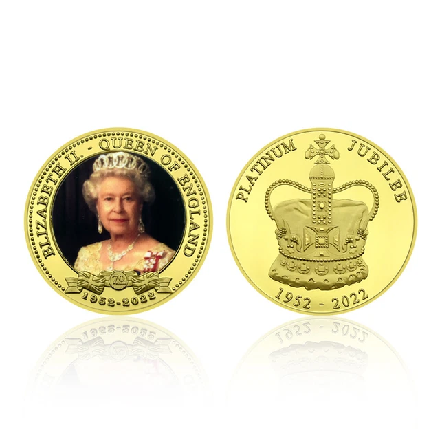 UK QUEEN ELIZABETH II Gold Coin 70th Platinum Jubilee Anniversary ...