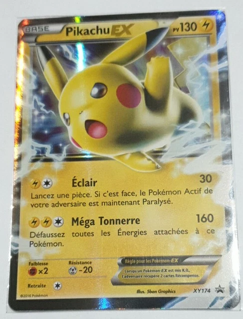 CARTE POKÉMON PIKACHU Ex XY174 Bloc XY Black Star Promos Ultra Rare Fr Tbe EUR 25,00 - PicClick FR