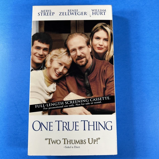 ONE TRUE THING VHS 1999 Meryl Streep Demo Promo Screener Promotional ...