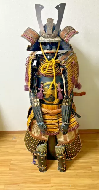 YOROI SAMURAI IRON Armor Antique Japanese With Case stand Meiji Era" no ...