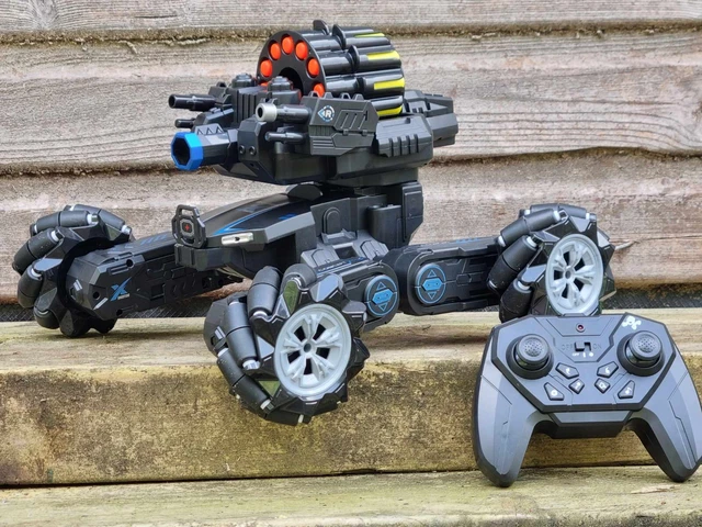 RC CAR 4WD Drift Stunt NERF DART Firing Scale Tank Remote Control Off ...