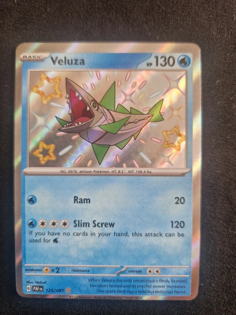 POKÉMON TCG VELUZA Scarlet & Violet: Paldean Fates 125/091 Holo Shiny ...