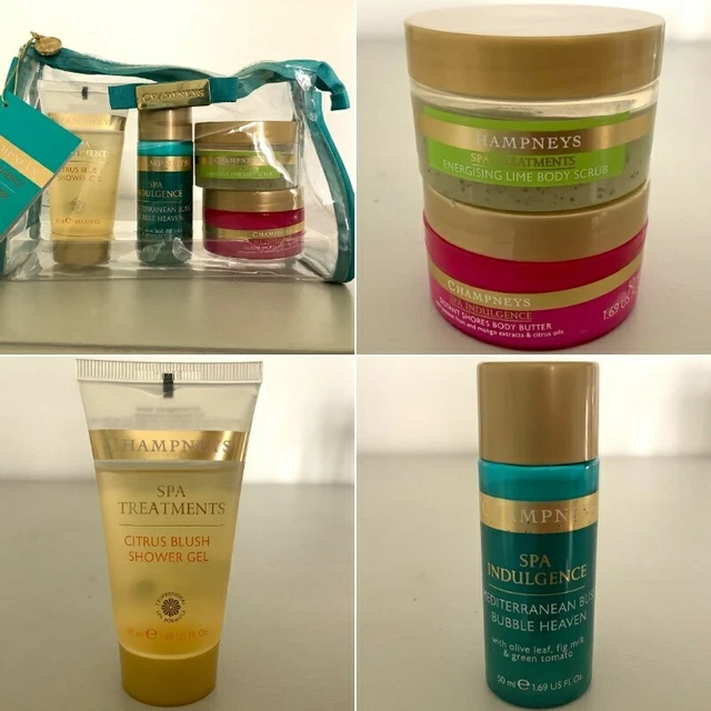 CHAMPNEYS SPA INDULGENCE Mini Pamper Gift Set 4x50g/ml Shower/Bath ...