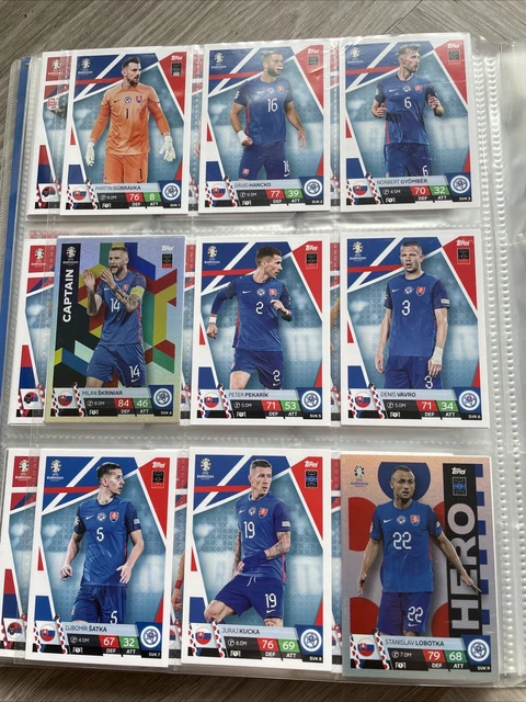 MATCH ATTAX EURO 2024 Slovakia Full Team Set of 18 Base Cards £2.99 ...