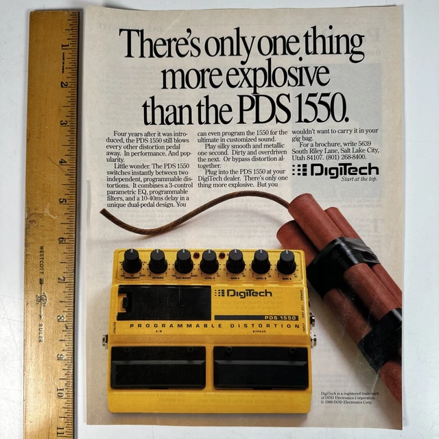 DIGITECH PDS 1550 Distortion Pedal Original Zeitschrift Aufdruck Ad EUR ...