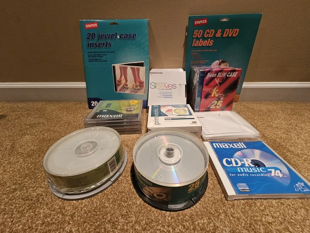 NEW / MIXED Lot of CD-RW DVD+R 16x Blank Discs & CD-RW 4x-10x Blank ...