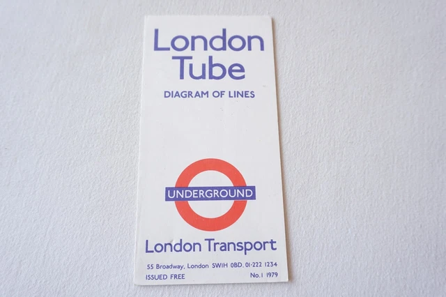 LONDON UNDERGROUND TUBE Map Diagram of Lines - No.1 1979 £15.00 ...