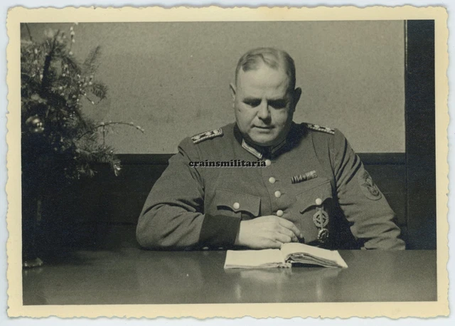 ORIG. FOTO PORTRAIT Polizei-Hauptwachtmeister mit Orden Ordensspange ...