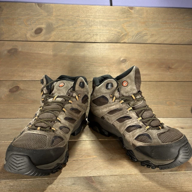 MERRELL MOAB 3 mid mens size 14 wide shoes brown athletic hiking boots ...