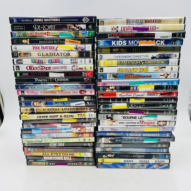 50 BULK LOT DVDs Wholesale Mixed Titles Family Comedy Drama Movies $23. ...