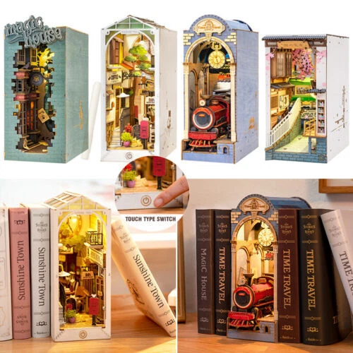 ROKR 3D WOODEN Dollhouse DIY Miniature House Book Nook Miniature Kit ...