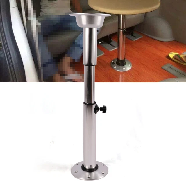 TELESCOPIC REMOVABLE TABLE Leg Adjustable Table Pedestal Fit Motorhome ...