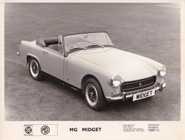BL MG MIDGET, R.h.d., Front Side View, Period Photograph. EUR 10,75 ...