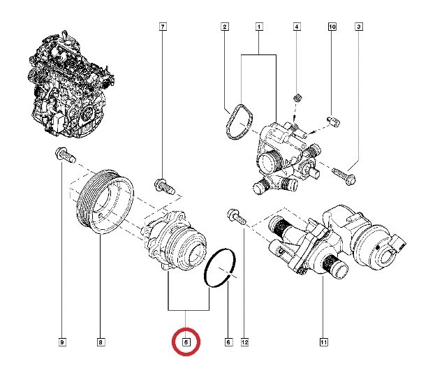 POMPE A EAU D'origine Renault 2.0 Dci M9R (Oe 210103098R) EUR 92,64 ...