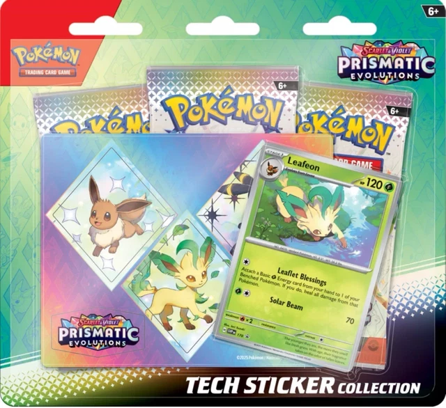 POKÉMON TCG SCARLET Violet Prismatic Evolutions Tech Sticker Collection ...