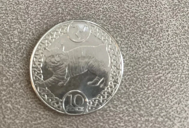 ISLE OF MAN Manx Cat 10p Ten pence 2020 Coin Collectable Circulated £1. ...