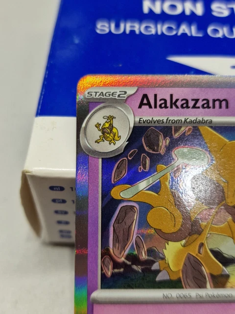 POKÉMON MEGA EVOLUTION Stamped Alakazam MEP 003 Pre Release Promo Card ...