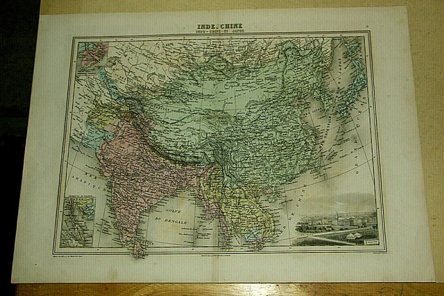 ORIGINAL MAP: INDIA - CHINA: Indo-China, Japan: Migeon. £12.78 ...