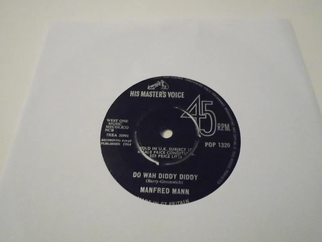 MANFRED MANN - Do Wah Diddy Diddy - Disque vinyle single 7'' (1964) EUR ...