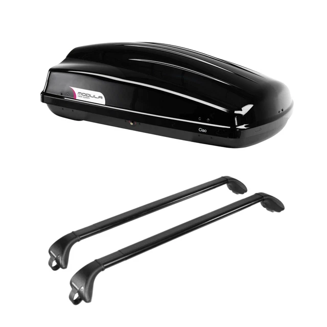 ROOF BARS & Roof Box 340L For Renault MEGANE Estate 2009-2016 With ...