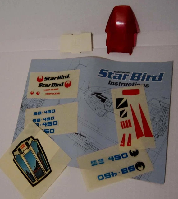 VINTAGE MB STARBIRD booklet stickers spare canopy Battery Compartment ...