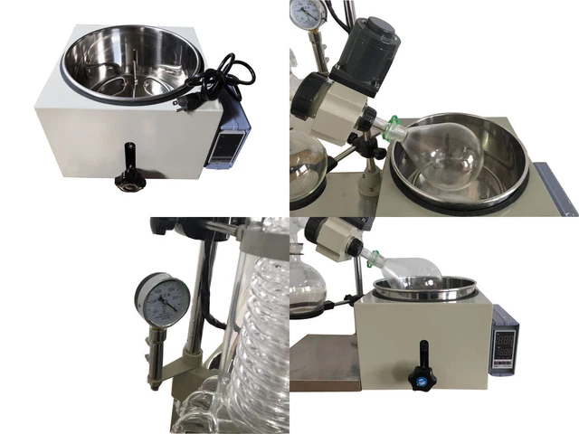 NEW 110V 5L Lab Rotary Evaporator Rotavapor Digital Heating Bath Test ...