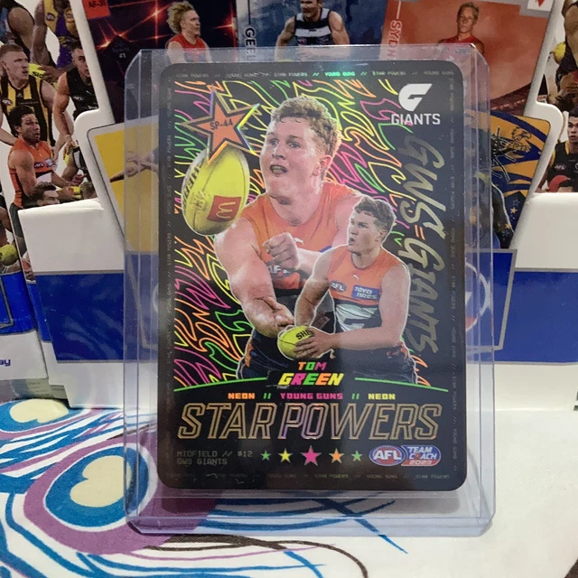 2023 AFL TEAM Coach Neon Star Powers Trading Card Tom Green GWS Giants ...